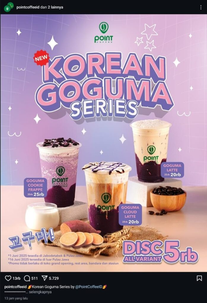 Point Coffee Luncurkan Korean Goguma Series, Mulai 1 Juni 2025 ...